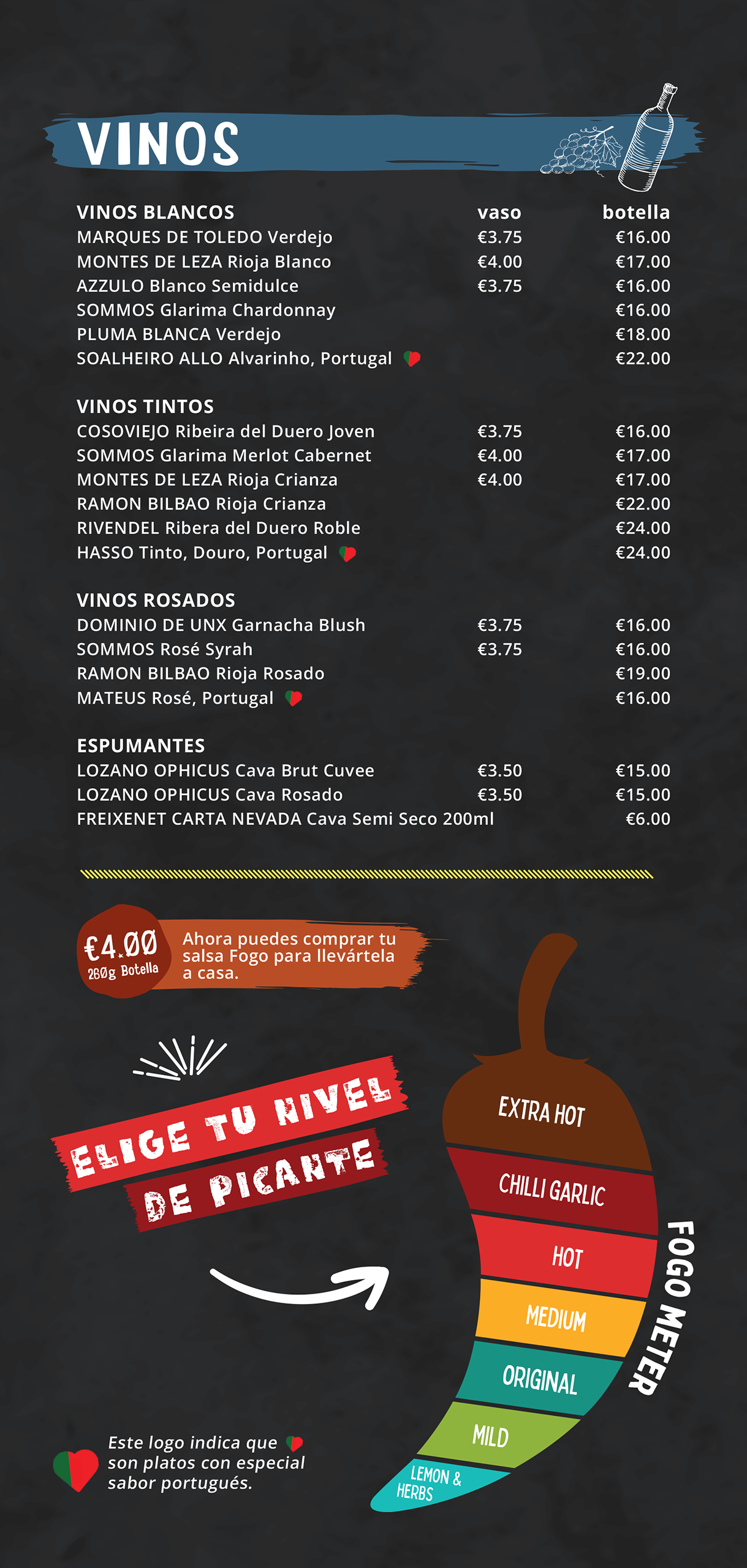 FOGO Menu – Spanish | FOGO Restaurant Duquesa