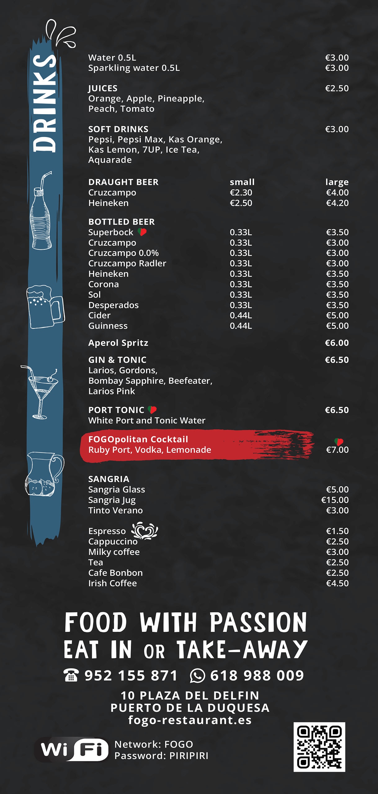 FOGO Menu | FOGO Restaurant Duquesa